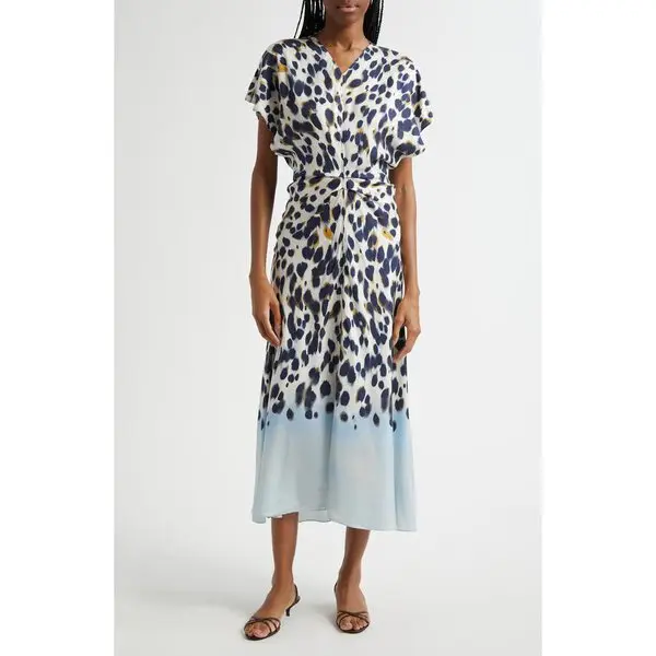 A.L.C. Dot Print A-line Dress