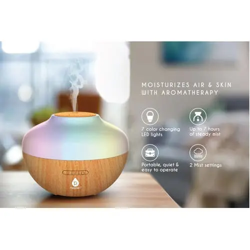 PURSONIC Ultrasonic Diffuser, 360° Speaker