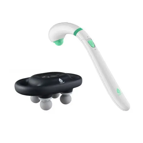 PURSONIC 9-speed Massage Gun & Portable Handheld Massager Bundle - Multicolor