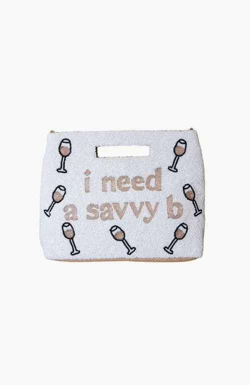 ISLAND TO EAST SIDE Handle Pouch - White