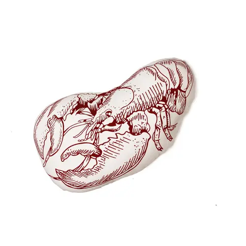BEACHCOMBERS Lobster Cotton Blend Mini Accent Pillow 10" X 16 - Red