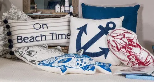 BEACHCOMBERS Lobster Cotton Blend Mini Accent Pillow 10" X 16