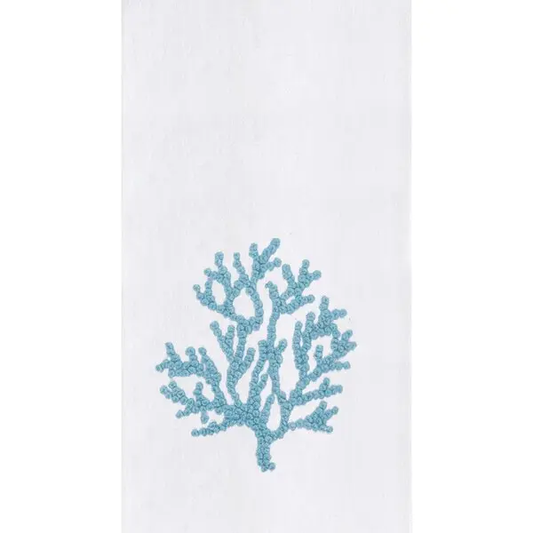C&F HOME Coral 100% Cotton Flour Sack Dishtowel - Blue
