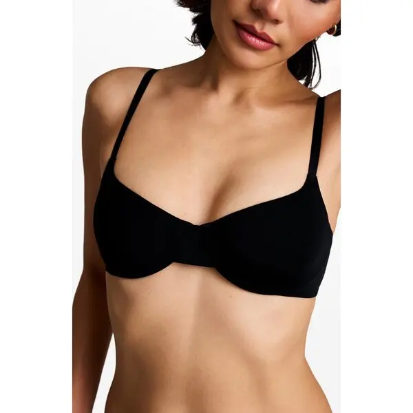 Pepper Cameo Balconette Lift Up Bra - Black
