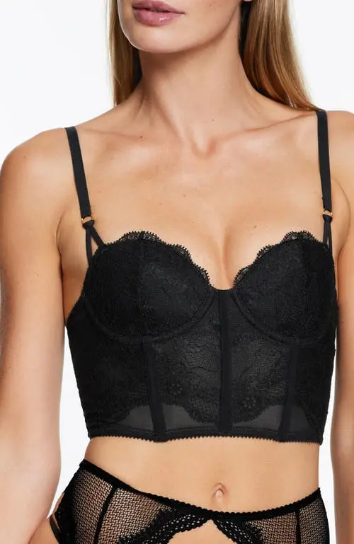 Pepper Lace Corset Top - Black