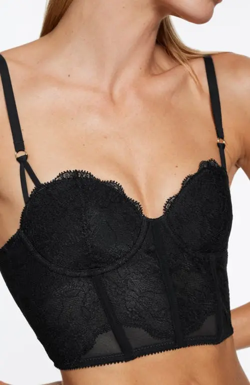 Pepper Lace Corset Top - Black