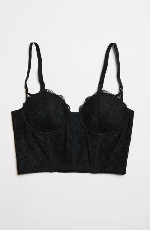 Pepper Lace Corset Top - Black