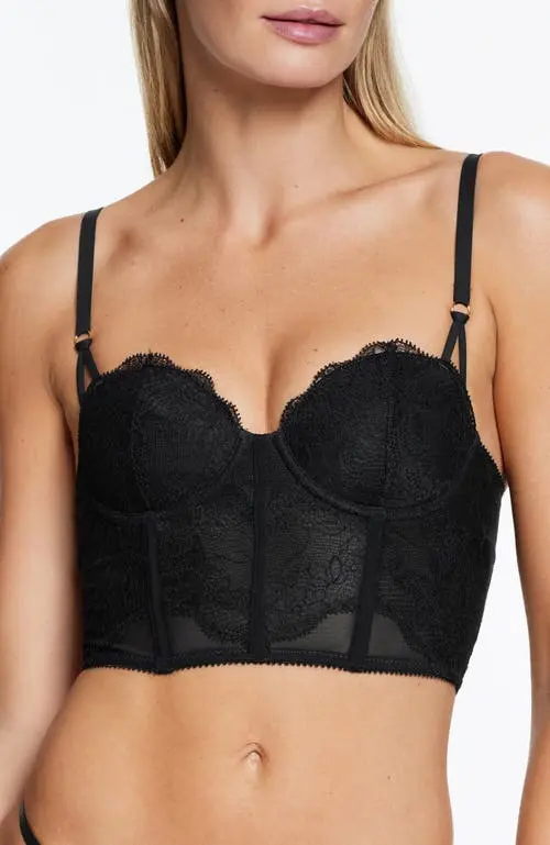 Pepper Lace Corset Top - Black
