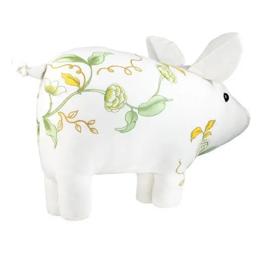 NORTHLIGHT Soft Floral Standing Pig Spring Decoration13.25