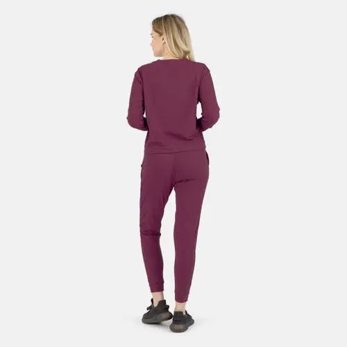 LEZAT Organic Cotton Long Sleeve Pullover - Brick