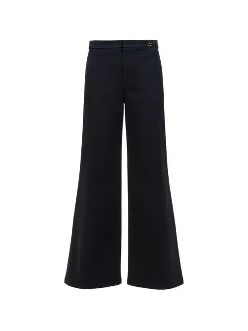 CALLAS MILANO Jane High-waist Flare Leg Trousers - Black