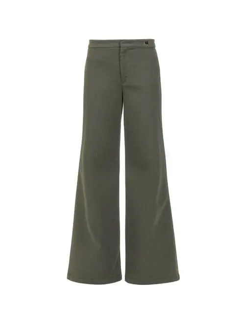 CALLAS MILANO Jane High-waist Flare Leg Trousers - Green