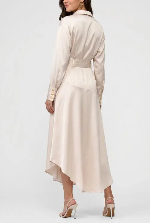 Rachel Rachel Roy Gilian Long Sleeve Satin Shirt Dress
