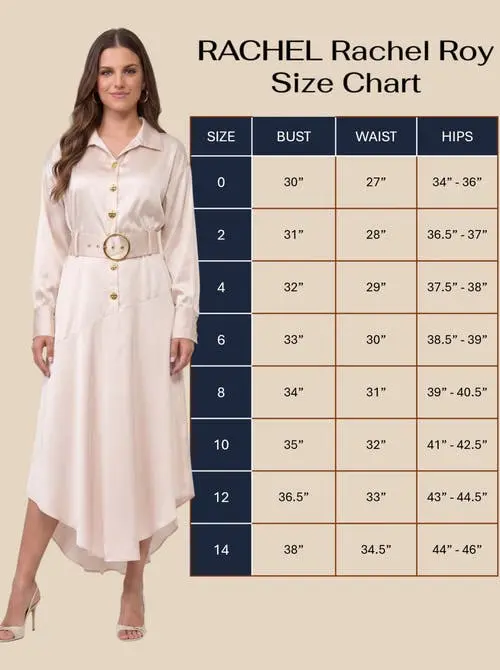 Rachel Rachel Roy Gilian Long Sleeve Satin Shirt Dress