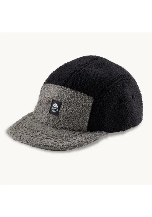 Turtle Fur Fleece Art 5-panel Cap - Black
