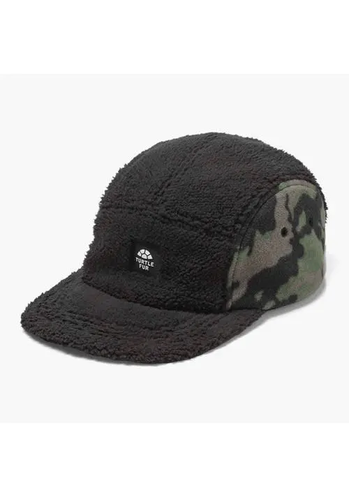 Turtle Fur Fleece 5-panel Cap - Woodland Camo