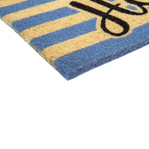 NORTHLIGHT Natural Coir "hello" Outdoor Rectangular Doormat 18" X 30