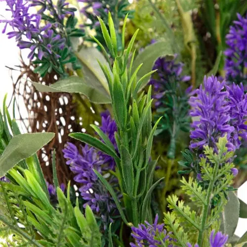 NORTHLIGHT Lavender And Spring Foliage Artificial Floral Wreath24