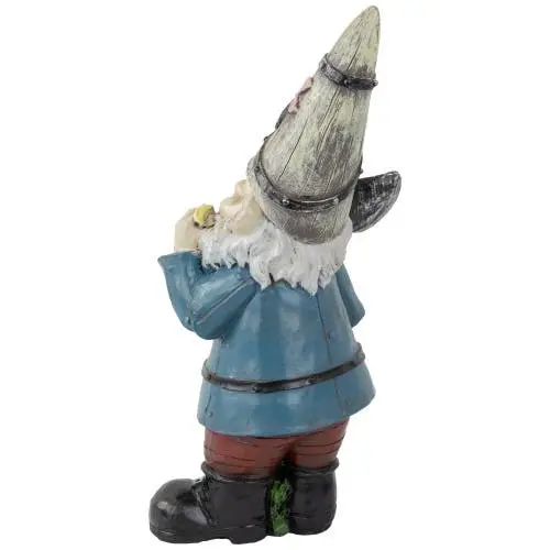 NORTHLIGHT Gnome With Shovel Outdoor Garden Statue15.25