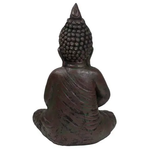 NORTHLIGHT 17.5" Dark Meditating Buddha Outdoor Garden Statue