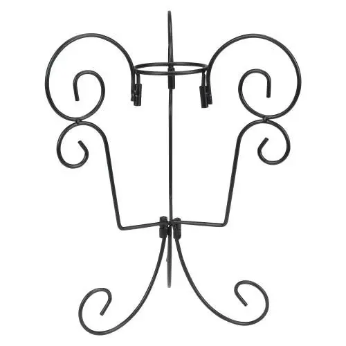 NORTHLIGHT 11.25" Swirled Outdoor Patio Garden Gazing Ball Stand - Black