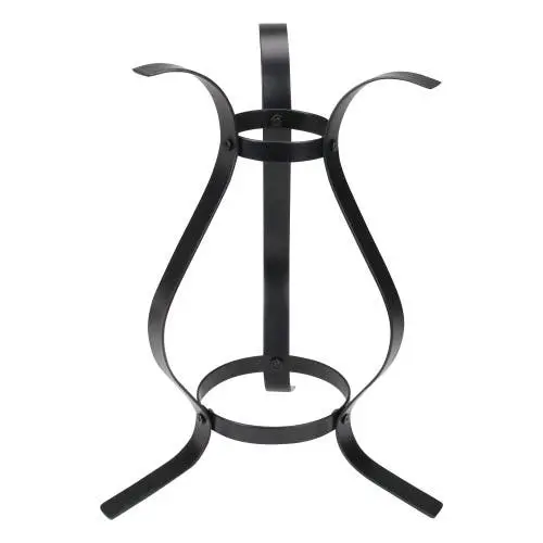 NORTHLIGHT 12" Curved Outdoor Patio Garden Gazing Ball Stand - Black
