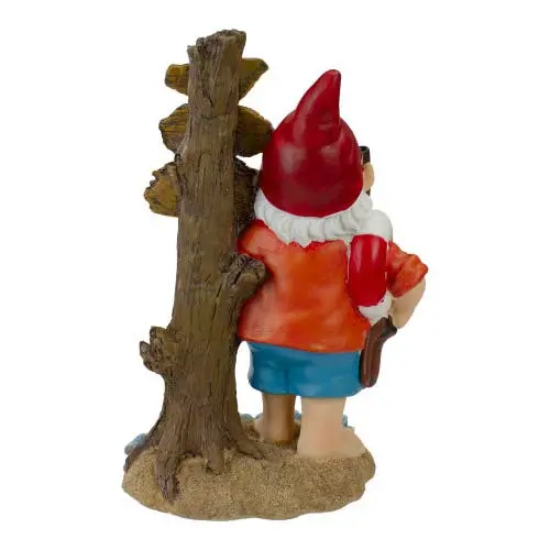 NORTHLIGHT 10.5" And Blue Beach Gnome Outdoor Garden Statue