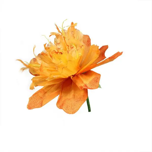 NORTHLIGHT 26" And Green Spring Floral Artificial Craft Stem - Orange