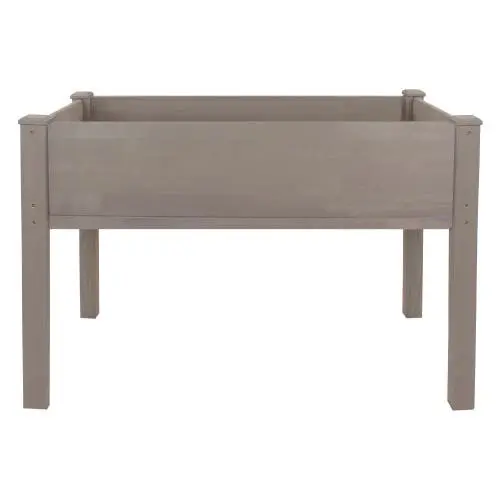 NORTHLIGHT 4ft Wood Raised Garden Bed Planter Box With Liner