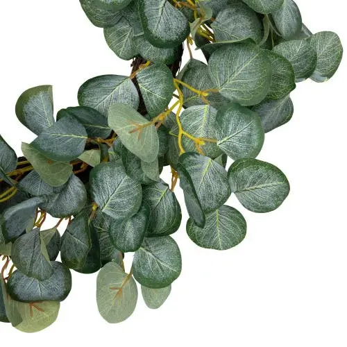 NORTHLIGHT Eucalyptus Leaves Artificial Botanical Spring Wreath20