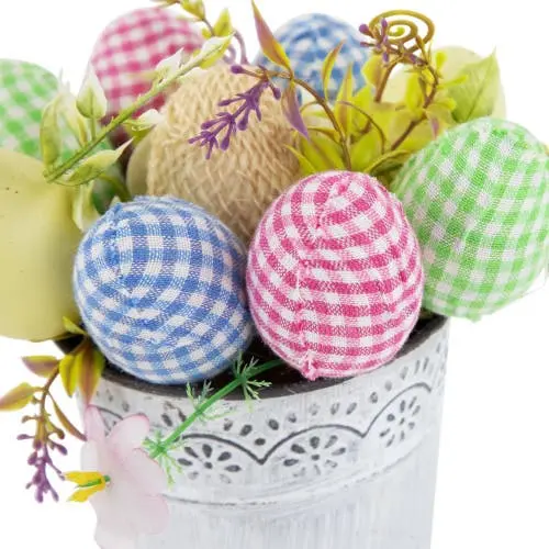NORTHLIGHT Easter Egg Spring Potted Floral Arrangement7