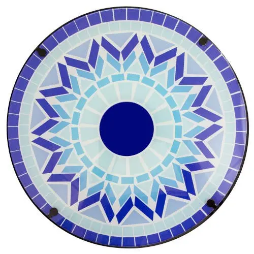 NORTHLIGHT 19" Sun Mosaic Glass Patio Side Table