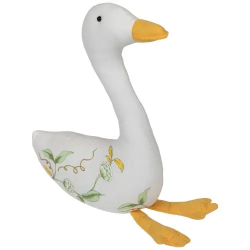 NORTHLIGHT Plush Floral Easter Goose Decoration16