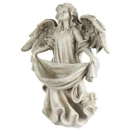 NORTHLIGHT 18.5" Serene Angel Bird Feeder Outdoor Garden Statue