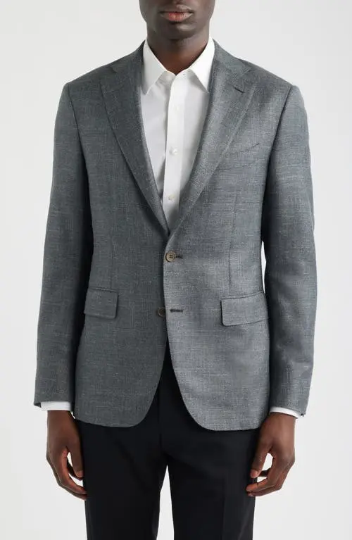 Canali Slub Wool & Silk Blend Sport Coat