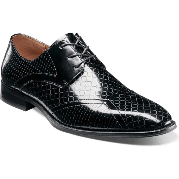 STACY ADAMS Hobson Cap-toe Derby - Black