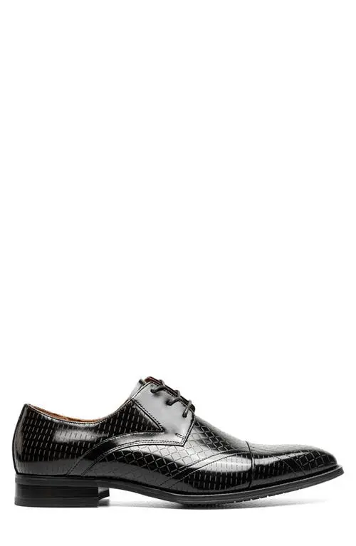 STACY ADAMS Hobson Cap-toe Derby - Black
