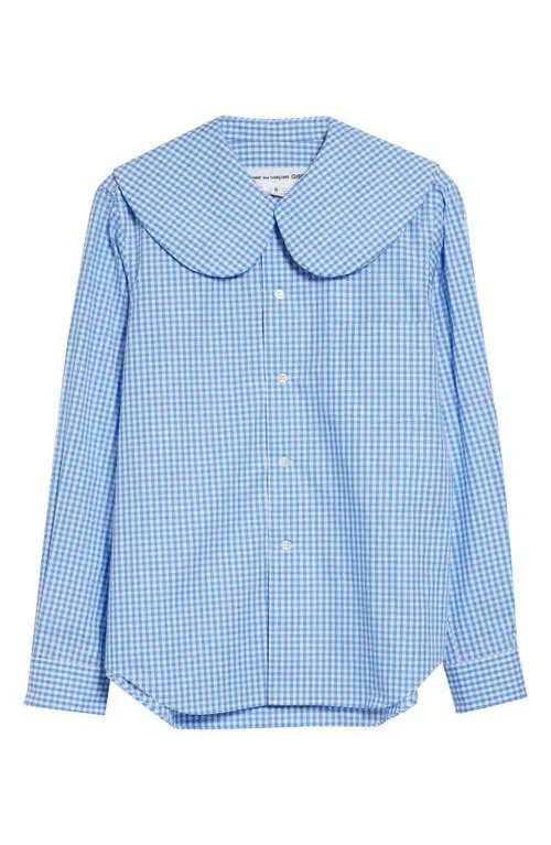 Comme Des Garçons Gingham Cotton Poplin Button-up Shirt - Blue/white