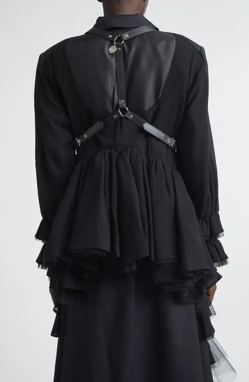 Noir Kei Ninomiya Studded Faux Leather Star Harness
