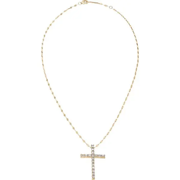 Lana Jewelry 14k Gold Diamond Cross Pendant - Yellow Gold