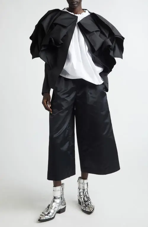 Comme Des Garçons Open Front Gabardine Jacket