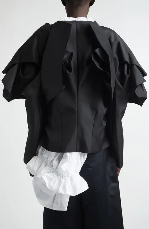Comme Des Garçons Open Front Gabardine Jacket