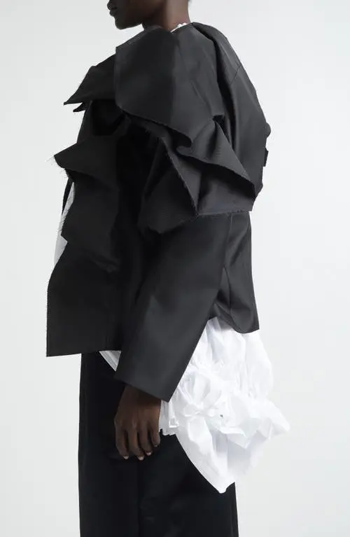 Comme Des Garçons Open Front Gabardine Jacket