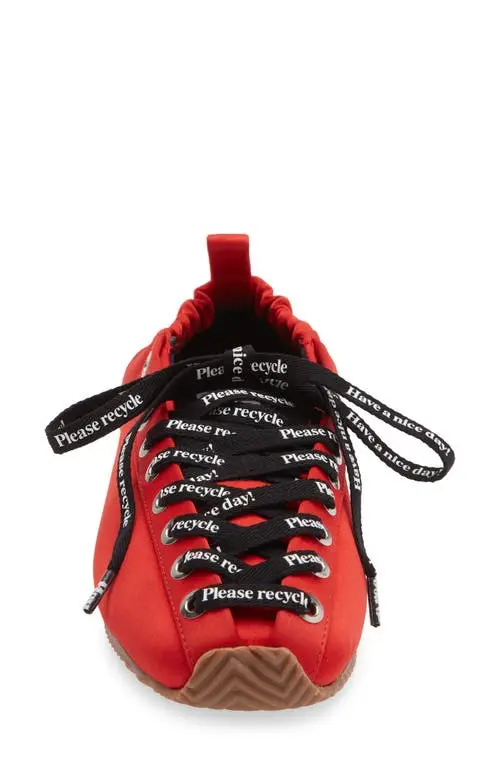 GANNI Sporty Lace-up Ballerina Flat - Goji Berry