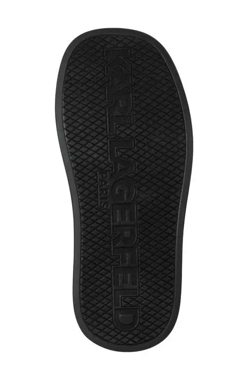 Karl Lagerfeld Paris Opal Bonjour Platform Slide Sandal - Black