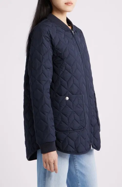 ILSE JACOBSEN Art Quilted Coat - Dark Indigo
