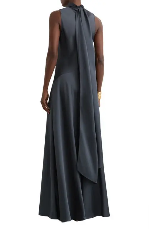 REISS Tie Back Sleeveless Maxi Dress