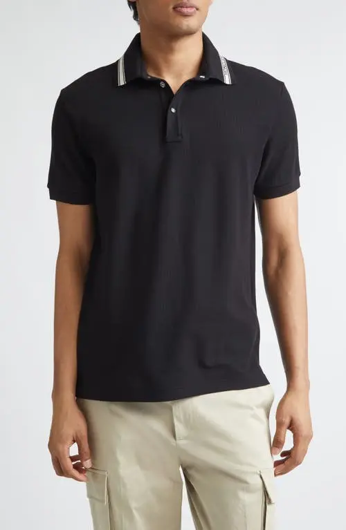Moncler Logo Patch Tipped Cotton Piqué Polo