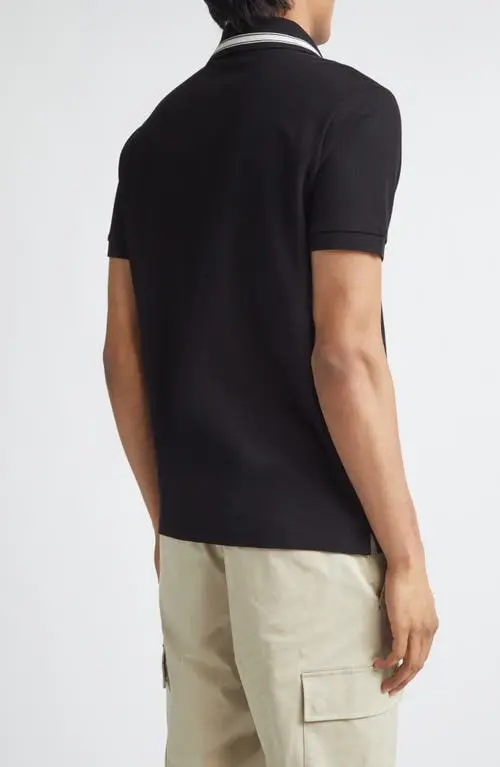 Moncler Logo Patch Tipped Cotton Piqué Polo