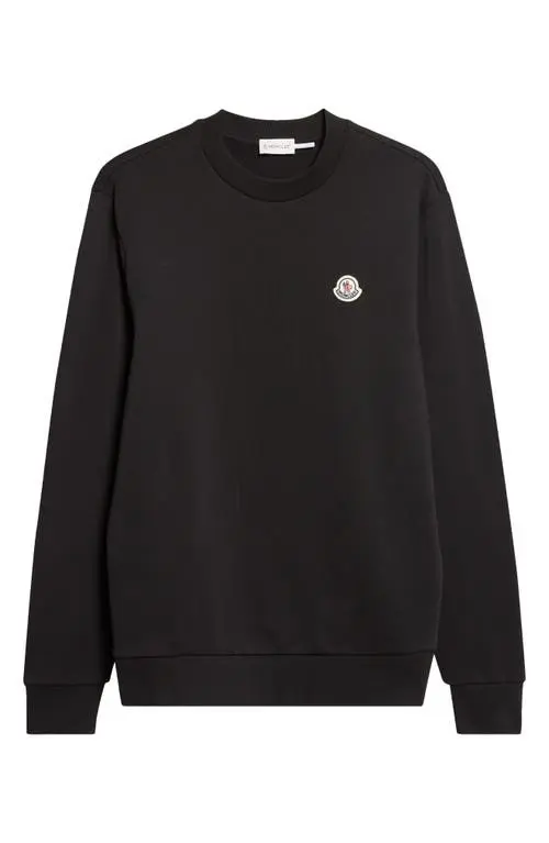 Moncler Logo Patch Fleece Sweatshirt - Black